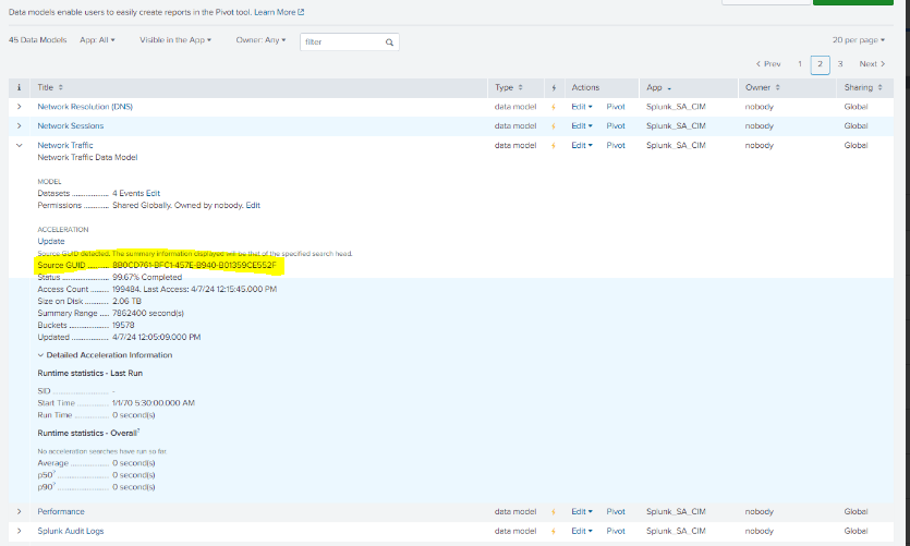 How to disable Data Model Acceleration on ES Search Head in Splunk Cloud | Splunk