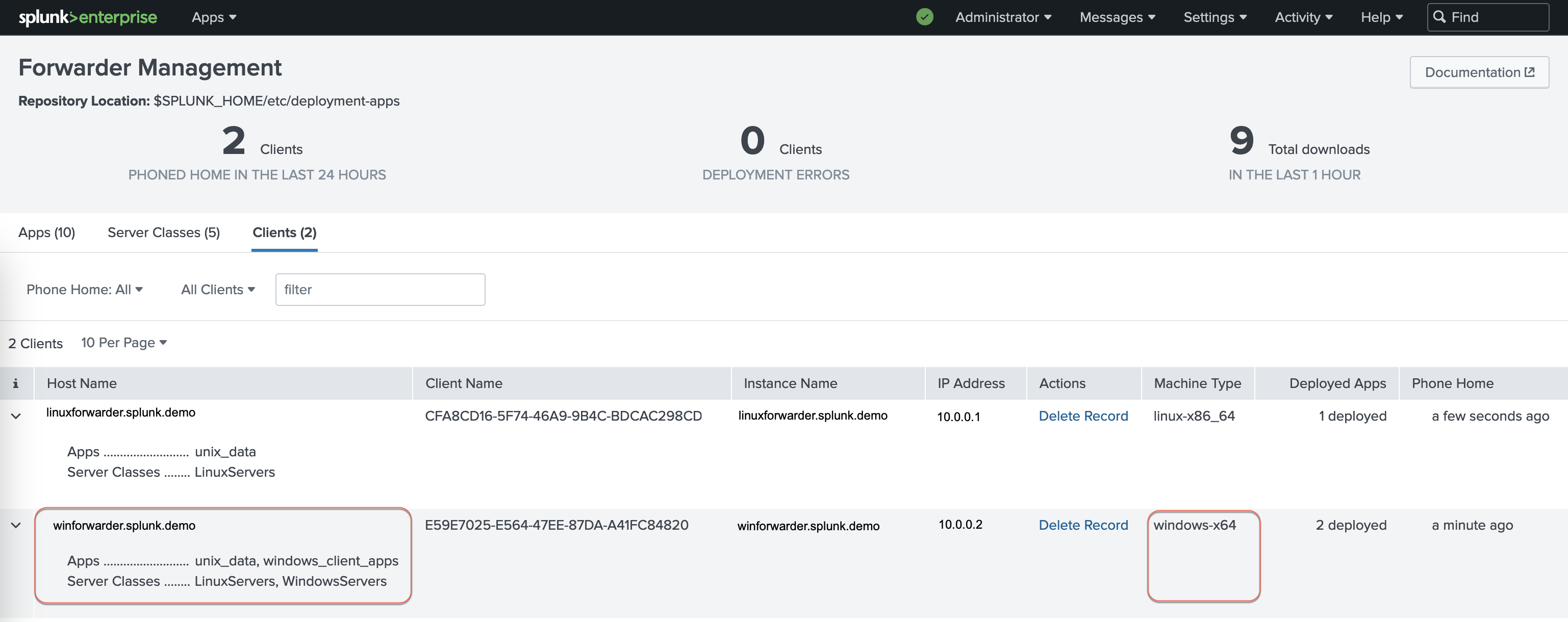 Deployment Server's Forwarder Management UI exhibits unexpected ...