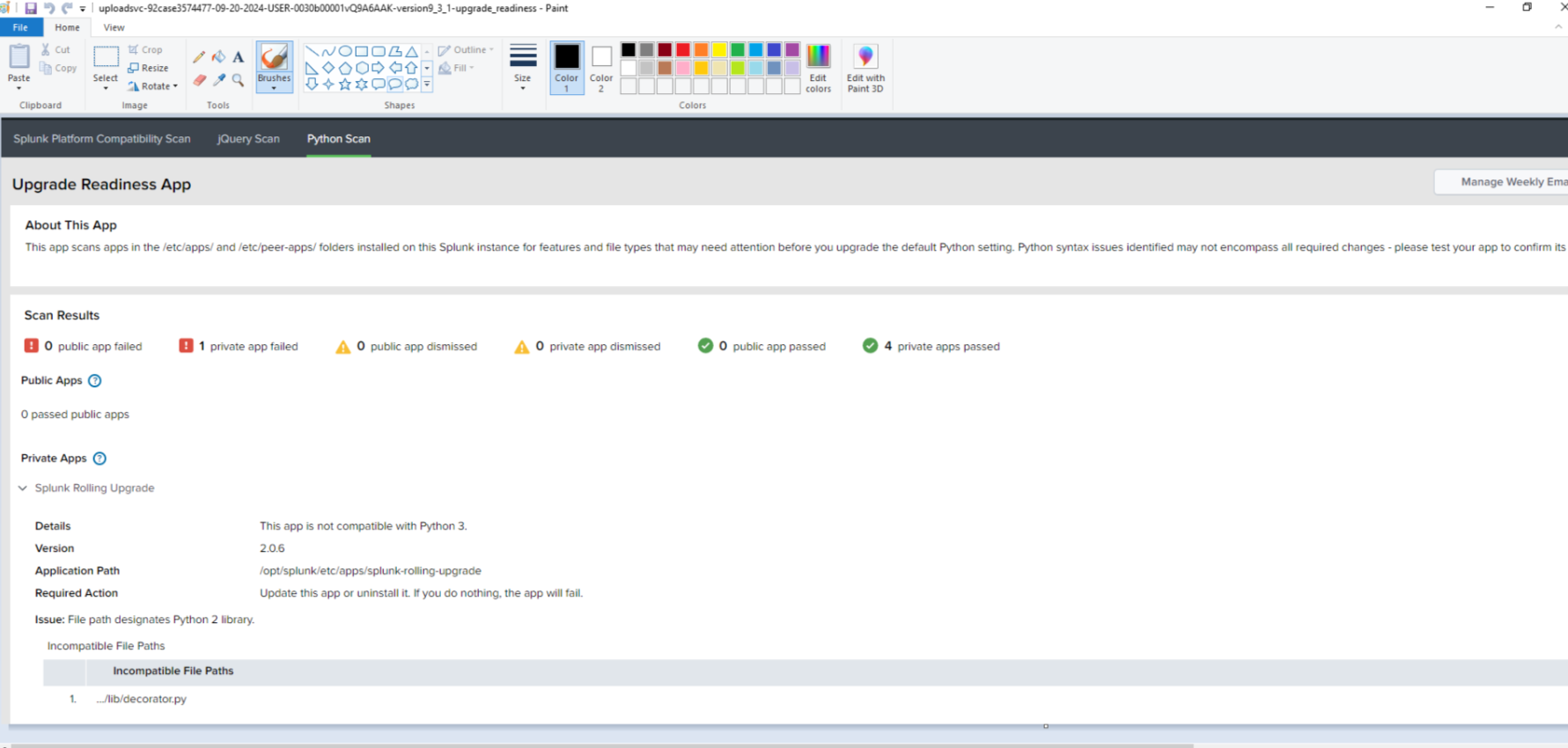 The Splunk Rolling Upgrade app is encountering a Python 3 ...