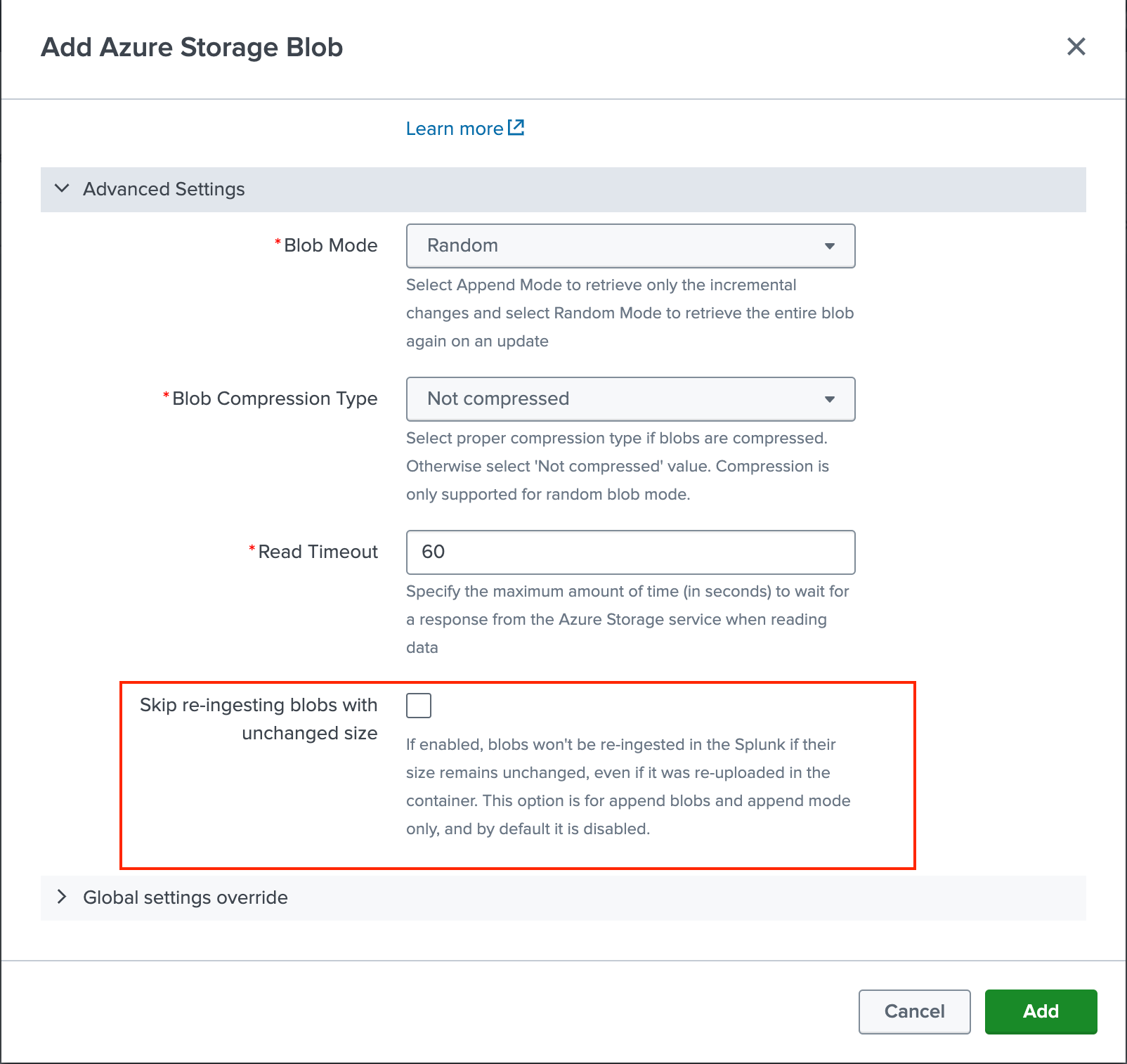 Data Duplication Issues With The Storage Blob Input Append Blobs Type Configured In Splunk Add