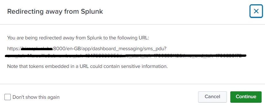 Redirection warning in the Dashboard Studio after the upgrade of Splunk ...