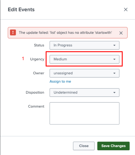 Unable to update notables in the Enterprise Security Incident Review ...