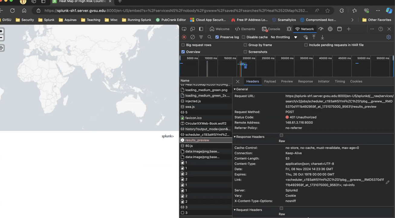 Embedded Maps Reports not showing up in the dashboard | Splunk