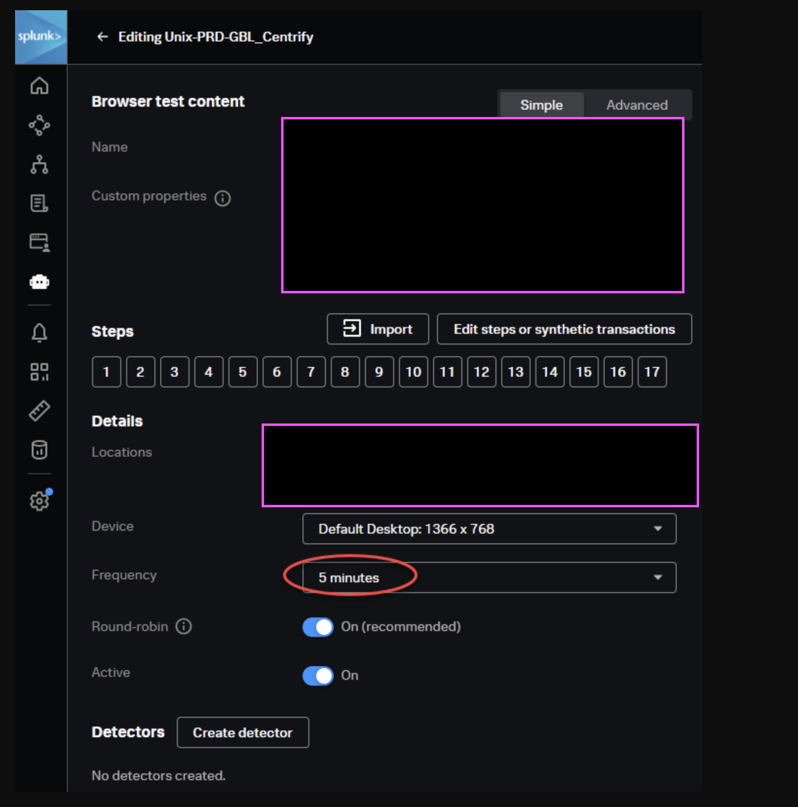 | sim flow comand not fetching time stamp accurately from o11y synthetic | Splunk