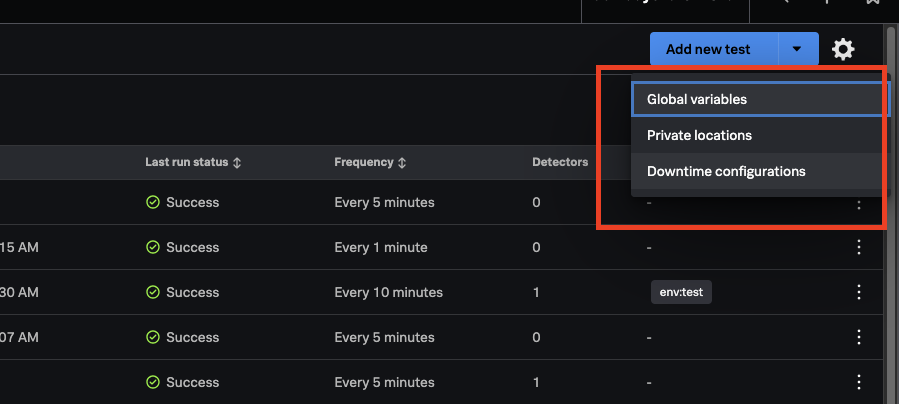 Managing Downtime Configurations in o11y Splunk Synthetic Monitoring | Splunk
