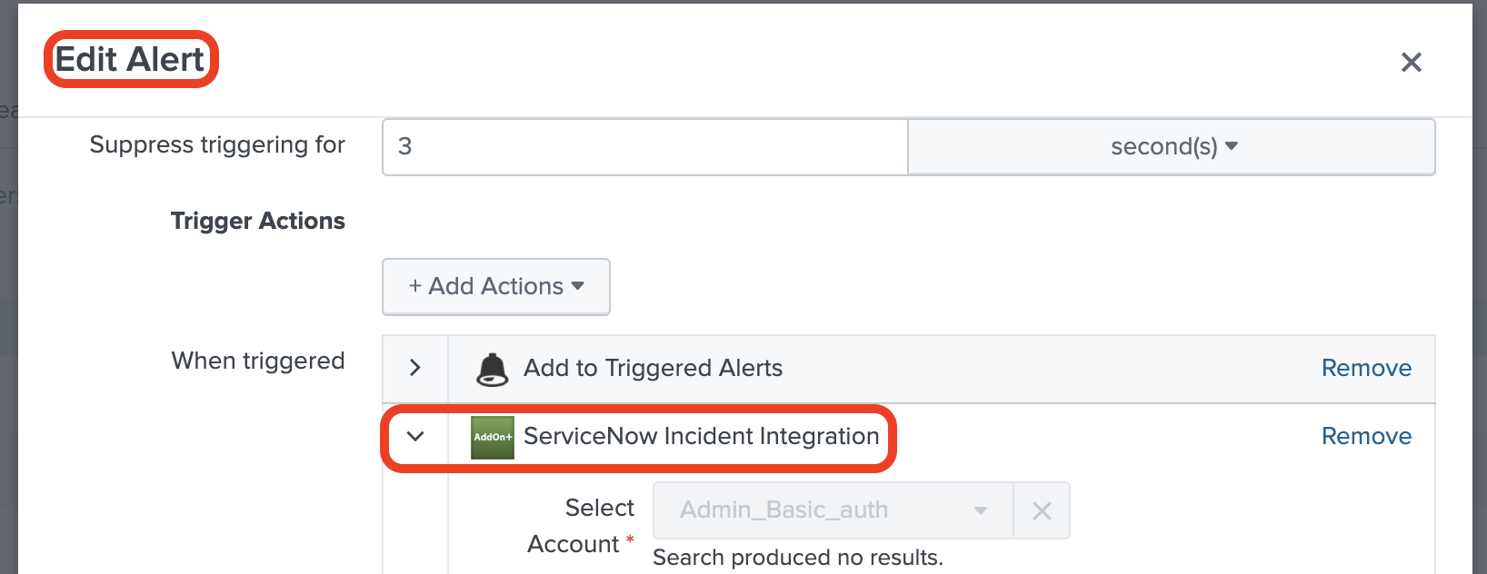 Splunk Add-on for ServiceNow: To create a new ServiceNow incident after ...