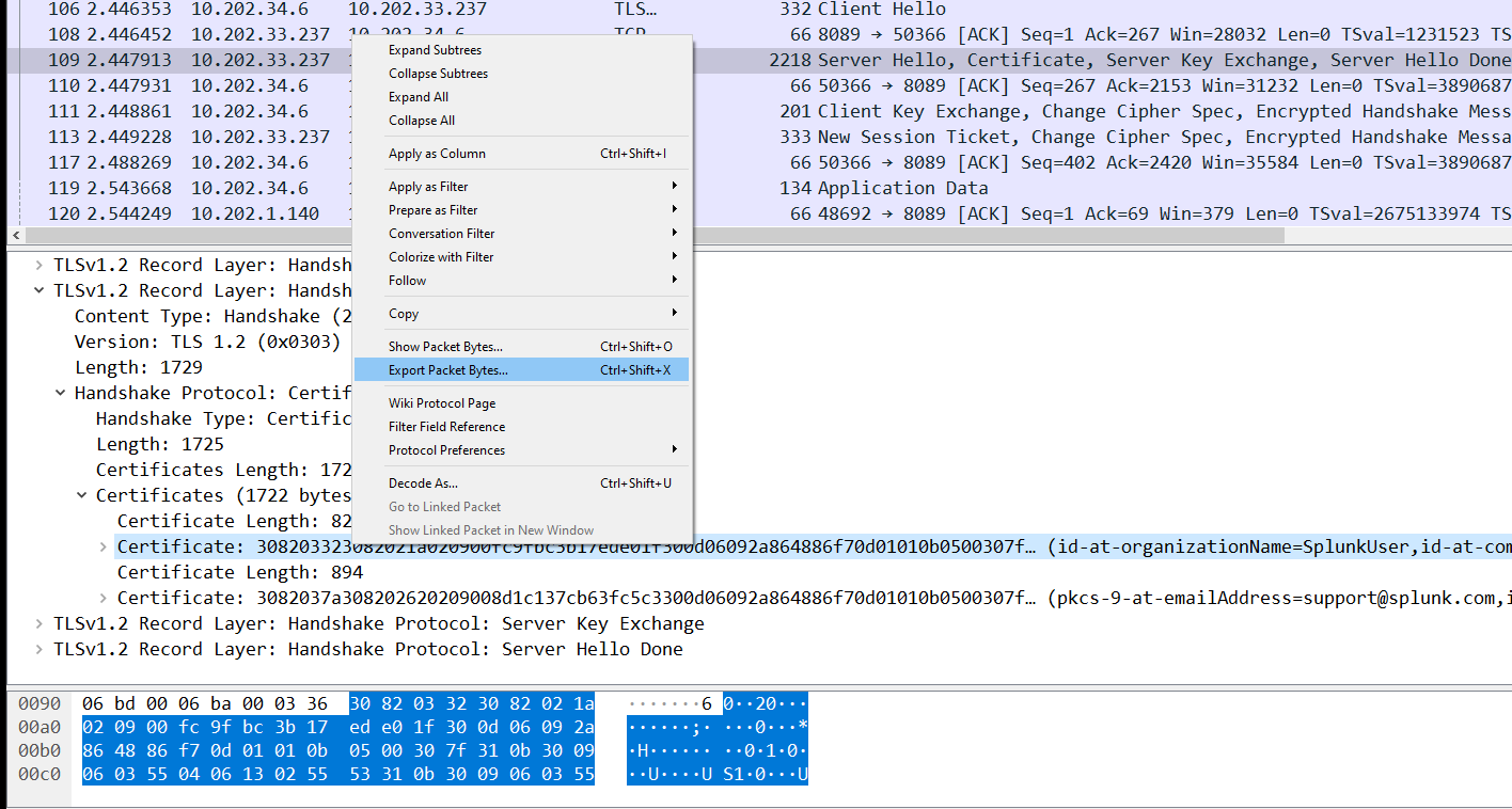 How to work with SSL and digital certificates in Packet Captures (PCAP ...