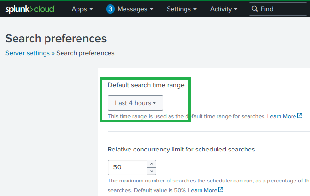 Default Search Time Changed from 24 Hours to 30 Minutes | Splunk