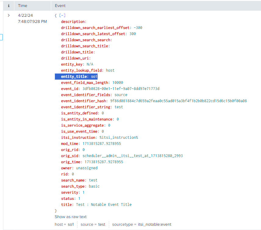 ITSI Episode Review dashboard is not displaying the impacted entities. | Splunk
