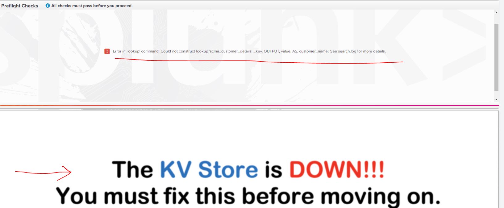 [Splunk Cloud Migration Assessment] The KVstore is Down!!! You must fix this before moving on ...