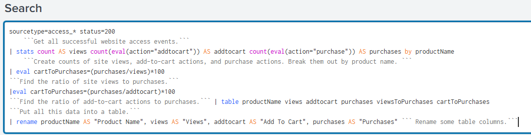 Autoformatting Search Queries with Comments in Splunk Version 9.x.x ...