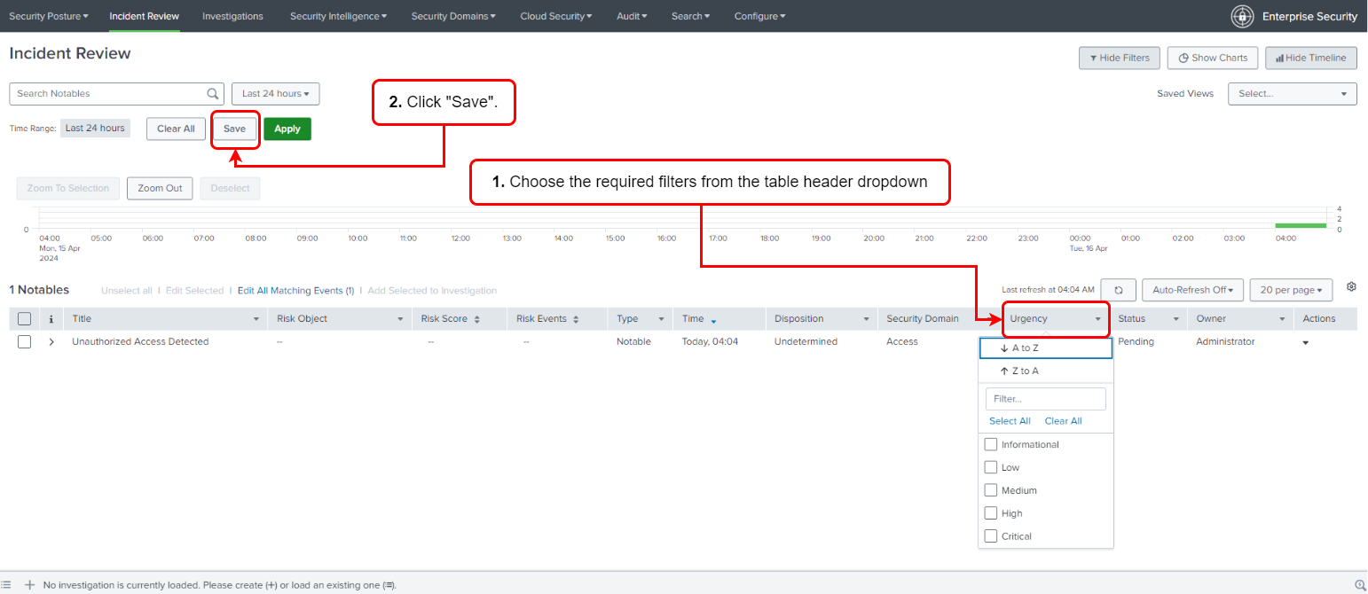 Creating Saved Filters/Views for the Notables in the Incident Review Dashboard | Splunk