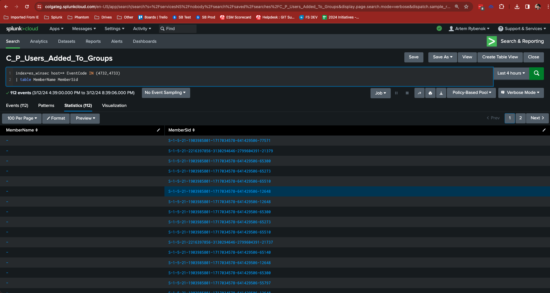 "MemberName" Field appears blank in Splunk Add-on for Microsoft Windows. | Splunk