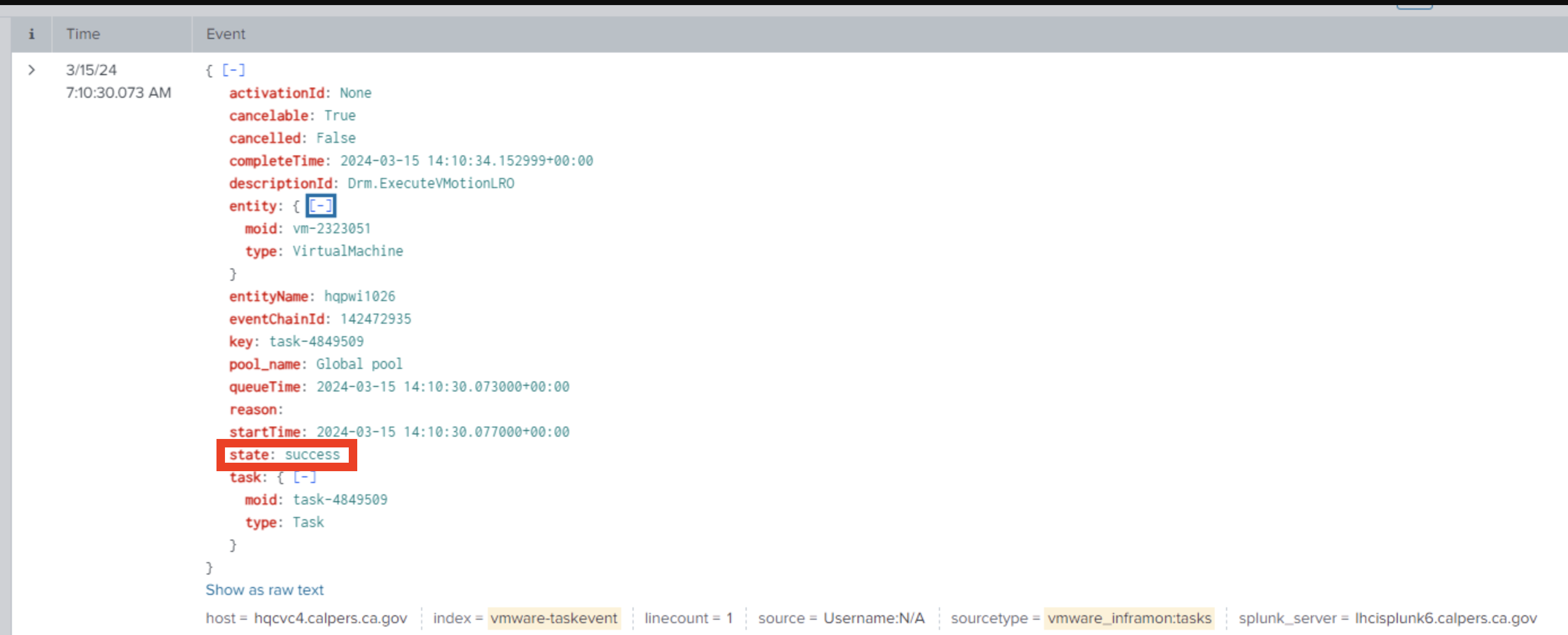 Splunk Add-on for VMware Metrics returns incomplete information for the ...