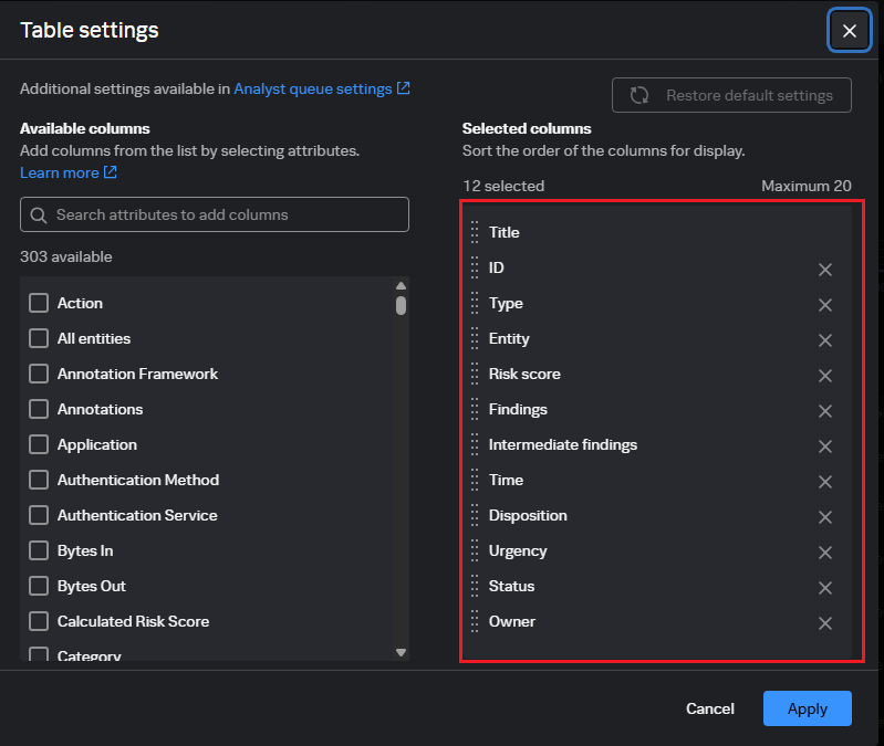 Customizing the Mission Control Menu Fields in Enterprise Security (ES ...