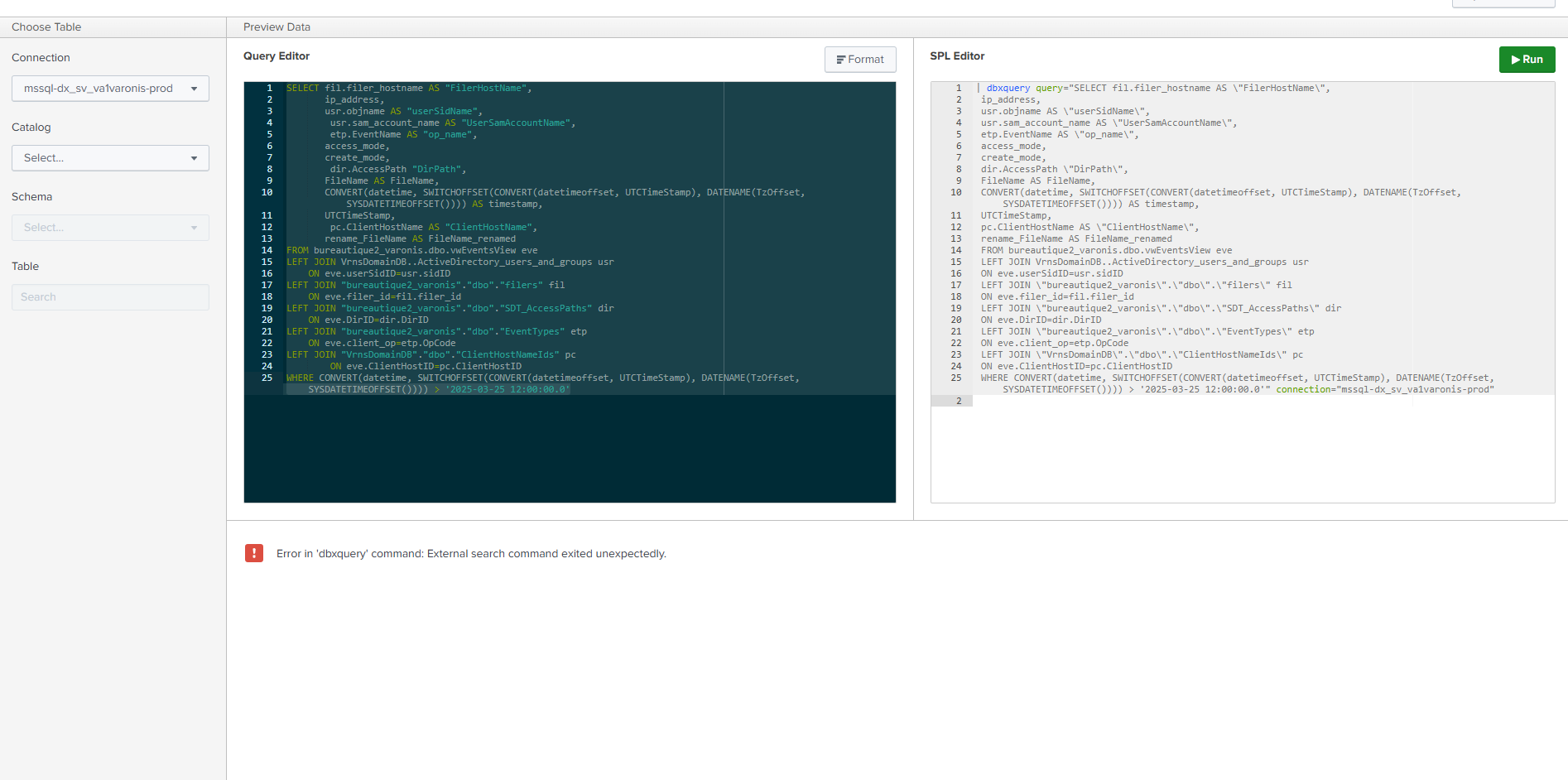 Splunk DB Connect : Resolving "Search auto-canceled" error while ...