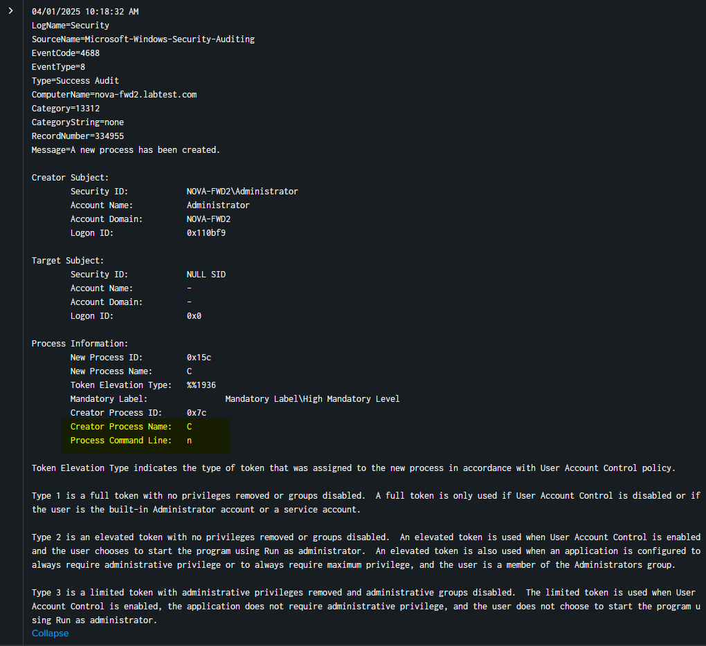 Windows Event field data truncated or missing when ingested into splunk ...