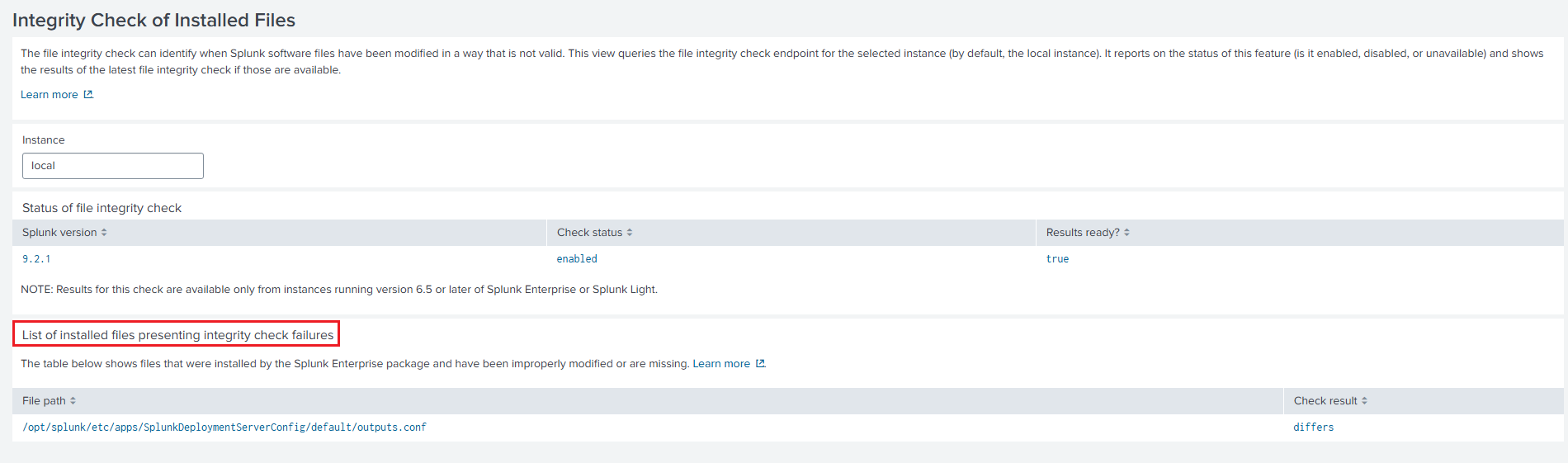 Installed Files Integrity Checker: File Integrity checks found 1 files that did not match the ...