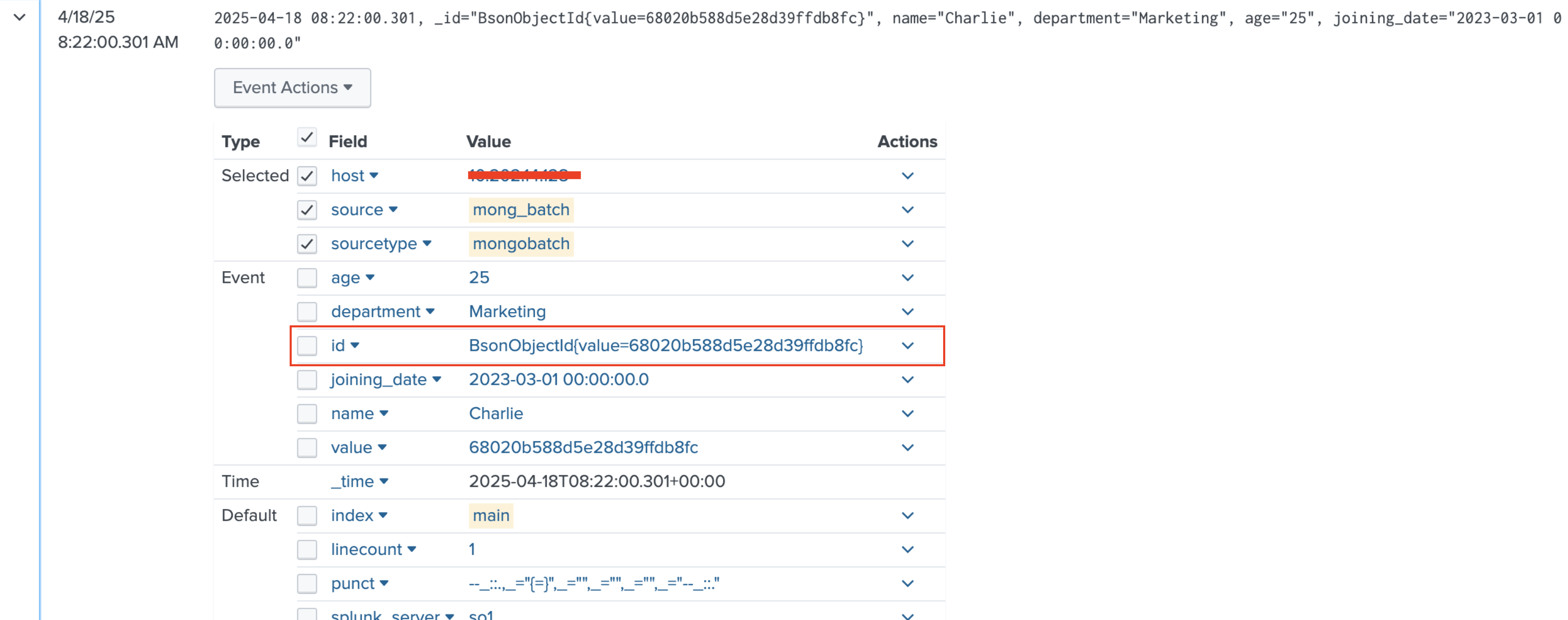 Splunk DB Connect: field "_id" not parsed correctly with ingesting data from MongoDB Enterprise ...