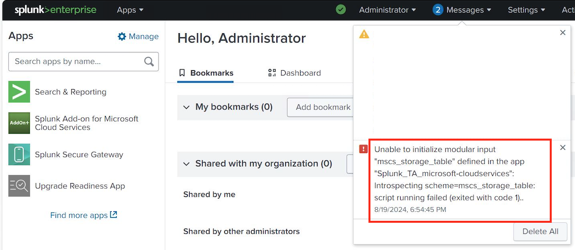 Splunk Appswhich Uses Python 37 Fail With Error Script Running Failed Exited With Code 1