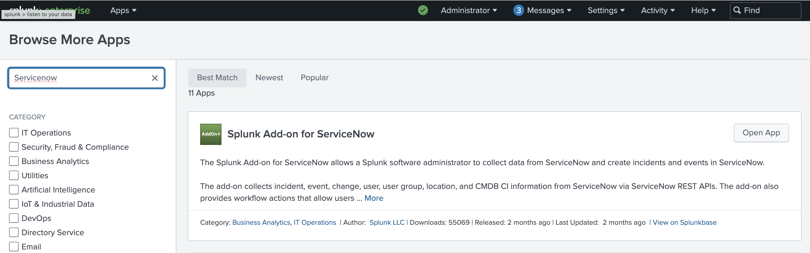 Integrating Servicenow With Splunk Using The Splunk Add On For Servicenow Splunk