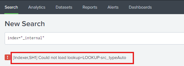 Error message "Could not load lookup=LOOKUP- " was showed while search ...