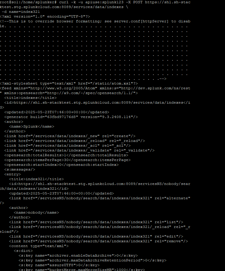How to Create an Index and include it for a Role via Splunk REST API | Splunk