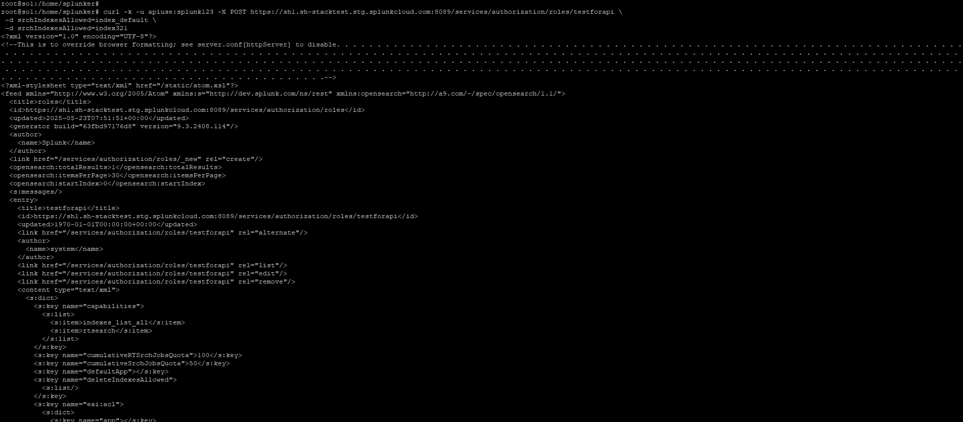 How to Create an Index and include it for a Role via Splunk REST API | Splunk